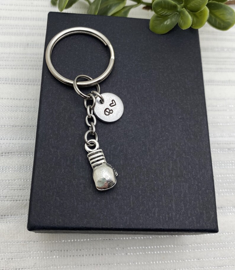 3D BOXING GLOVE Keychain Personalized With Initial Charm - Boxer ...
