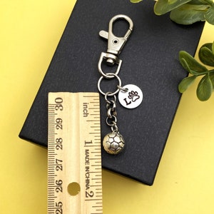 3D SOCCER BALL KEYCHAIN Personalized With Initial or Number Charm ...