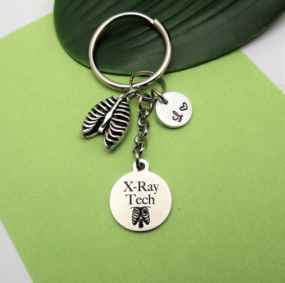 X-RAY TECH KEYCHAIN Personalized With Initial Charm - Xray Steel Charm ...