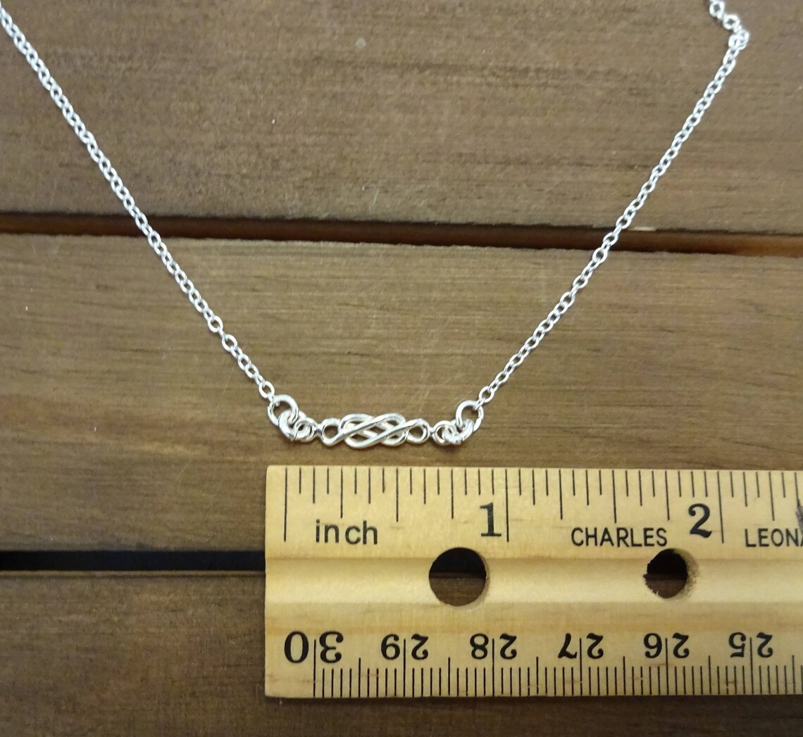 Sterling DOUBLE INFINITY NECKLACE All Sterling Silver Delicate - Etsy