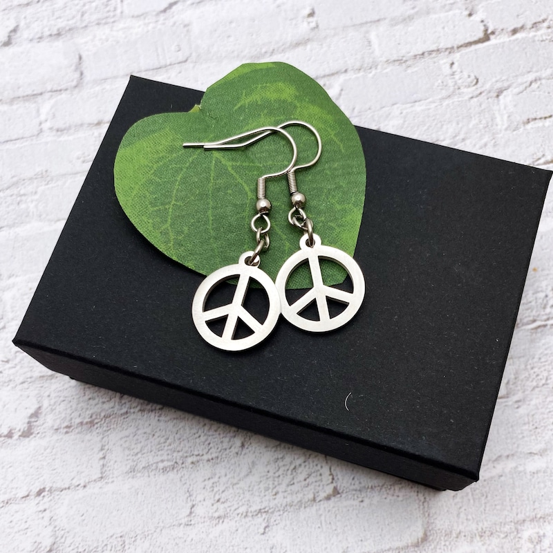 Peace Earrings - Etsy