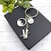 3D SAXOPHONE KEYCHAIN Personalized With Initial Charm Choose Silver or ...