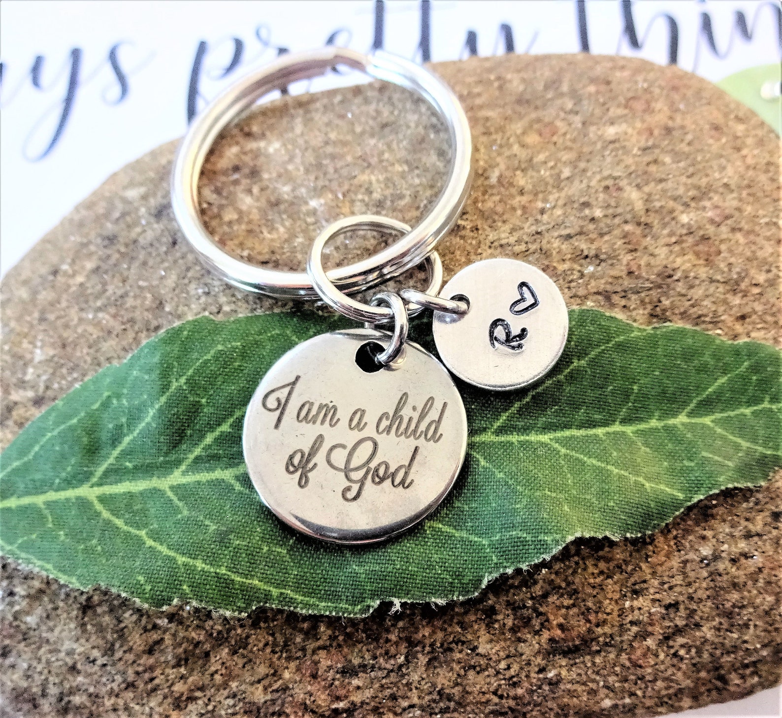 I Am A Child Of GOD KEYCHAIN Personalized With Initial Charm Etsy i-am-a-child-of-god-keychain-personalized-with-initial-charm-etsy
