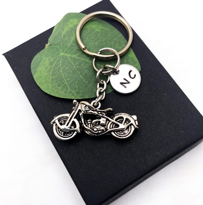 3D MOTORCYCLE KEYCHAIN Personalized With Initial Charm - Keychain or ...