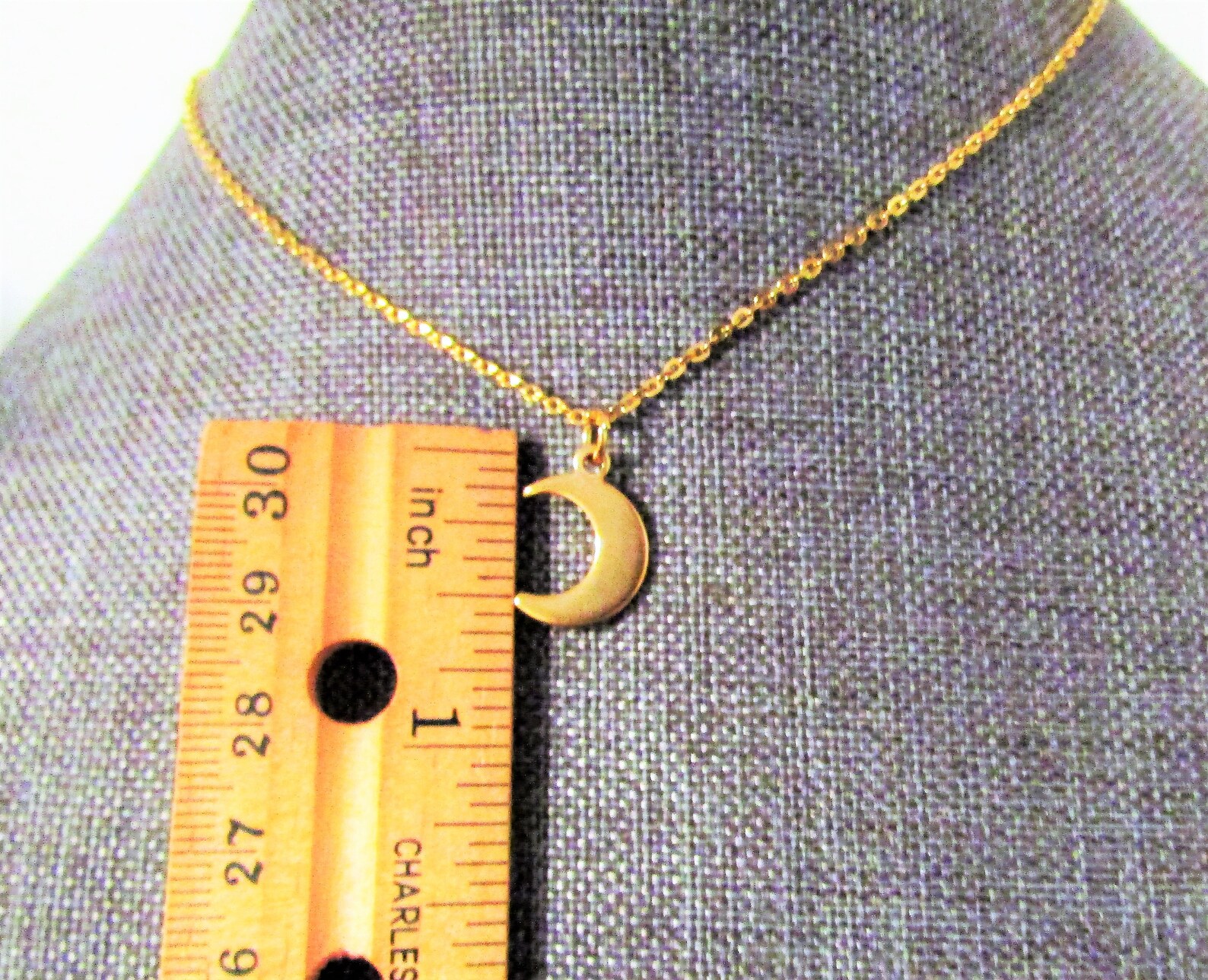 Stainless Steel MOON NECKLACE in Silver Tone or With Gold Stainless ...