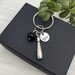 BOWLING PIN Keychain Personalized With Initial Charm With Black Bead as ...