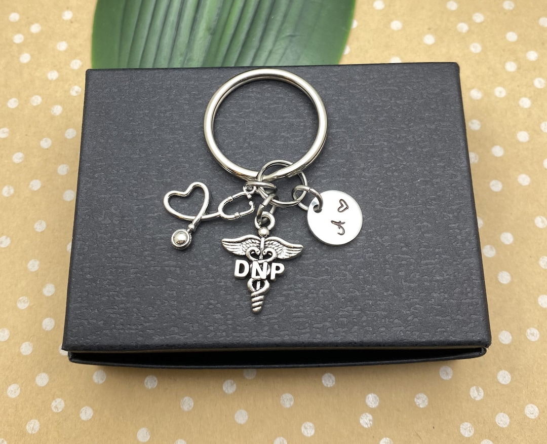 DNP KEYCHAIN Personalized With Initial Charm Doctor of Nursing Practice ...