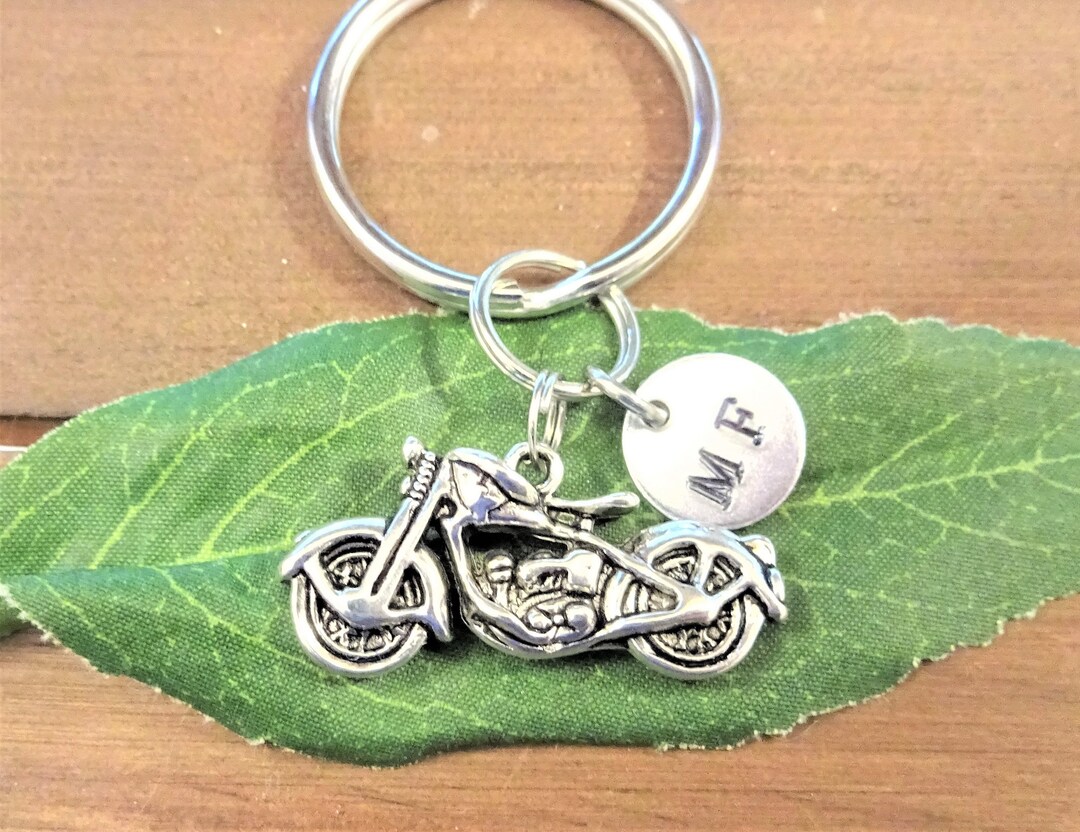 3D MOTORCYCLE KEYCHAIN Personalized With Initial Charm - Keychain or ...