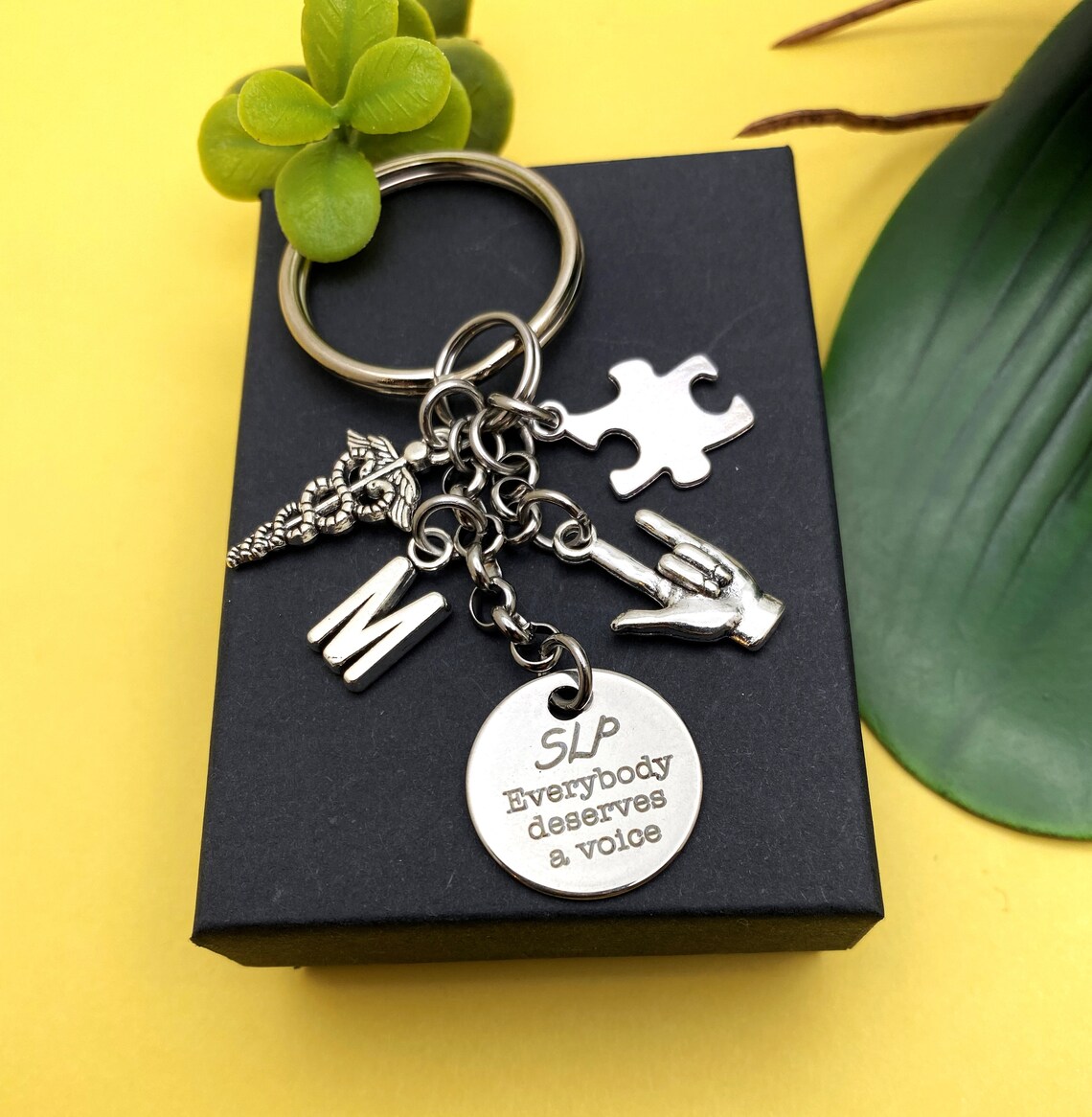 SLP SPEECH THERAPIST Keychain Speech Language Pathologist "everybody ...