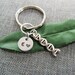 DNA KEYCHAIN Personalized With Initial Charm DNA Keychain | Etsy