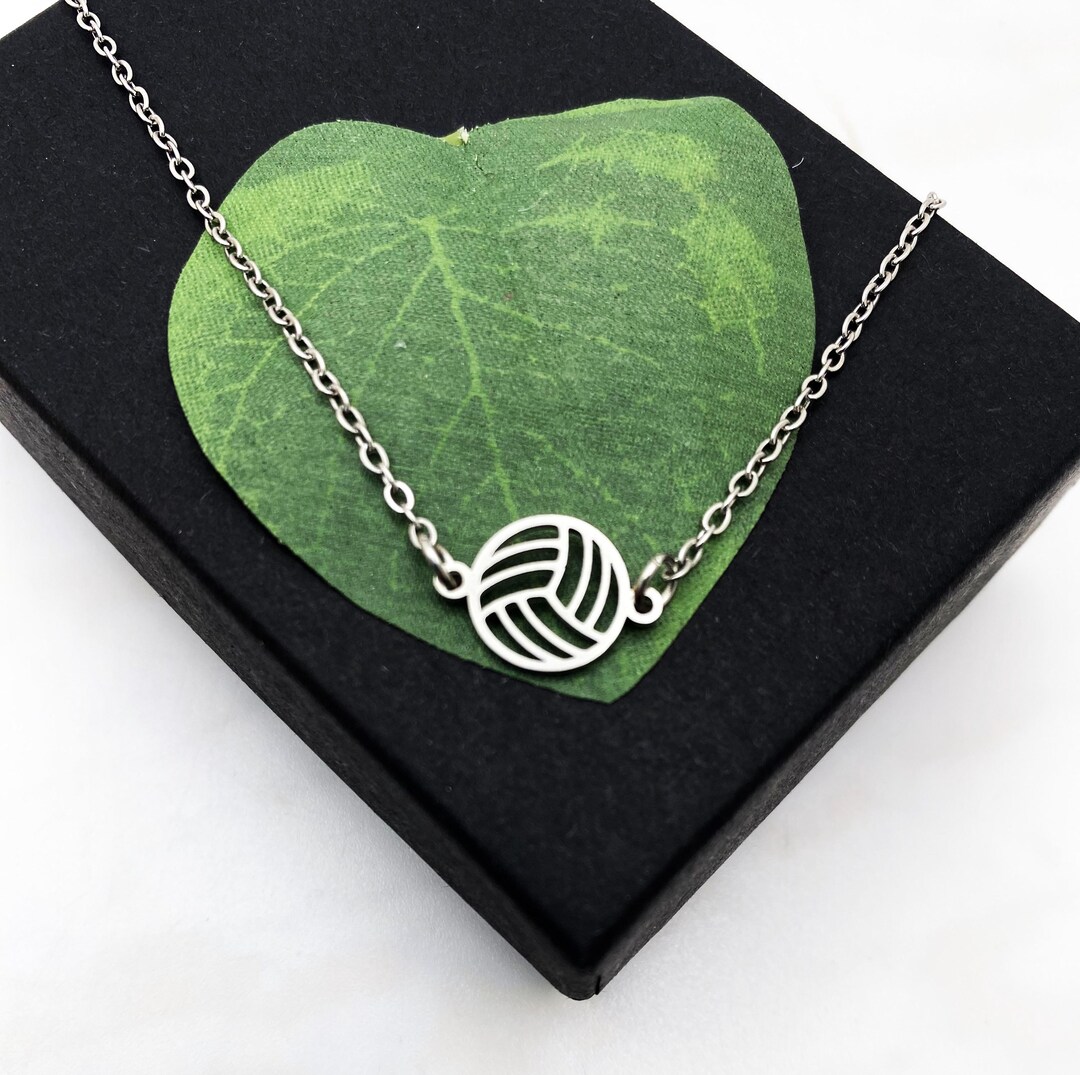 Stainless Steel Small VOLLEYBALL NECKLACE on a Stainless Steel Chain ...