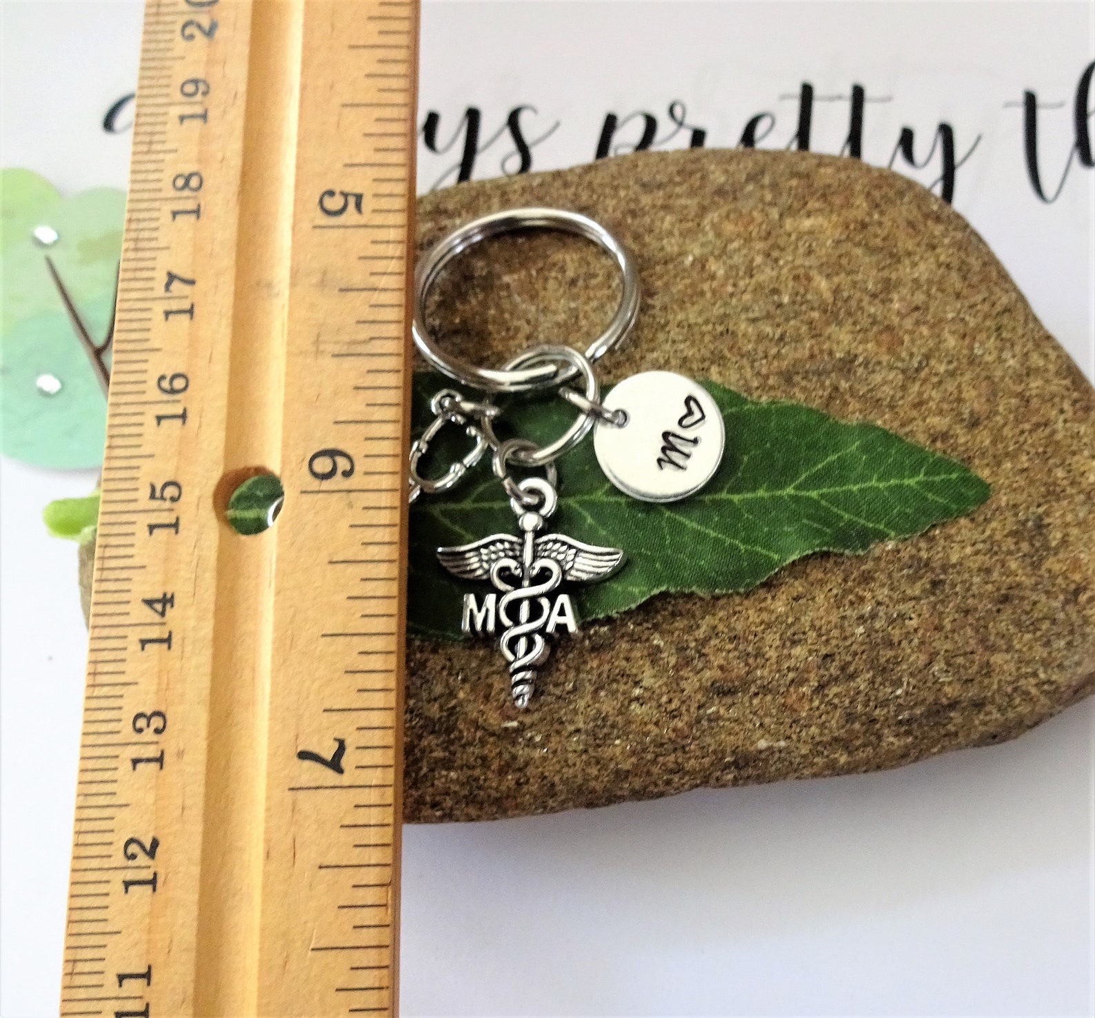 MA & Heart STETHOSCOPE Keychain Personalized With Initial - Etsy