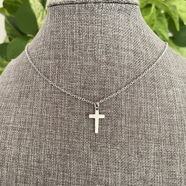 Side Cross Necklace - Etsy