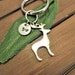 DEER ELK MOOSE Keychain Personalized With Initial Charm - Etsy