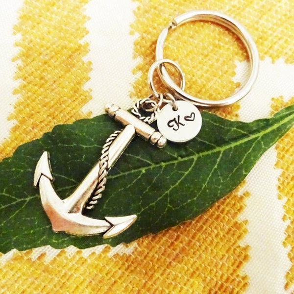 Anchor Keychain - Etsy