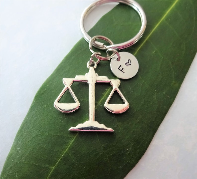 ATTORNEY LAWYER KEYCHAIN Personalized With Initial Charm | Etsy