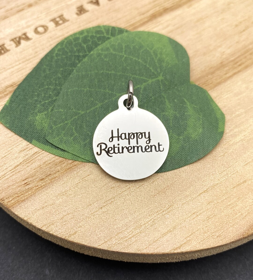 ADD ON UPGRADE Charm - "happy Retirement" Engraved Charm - for an Add ...
