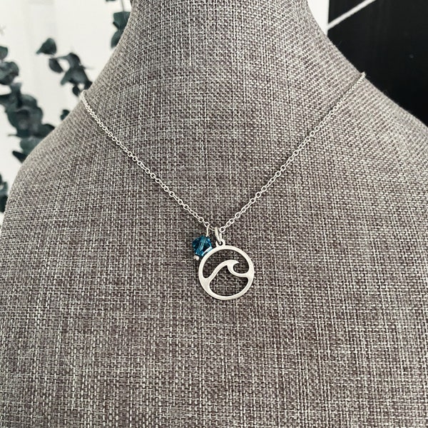 Wave Necklace - Etsy