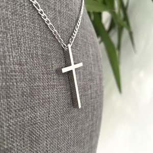 XL Large Stainless Steel Thick CROSS NECKLACE for Man or Woman, Chain ...