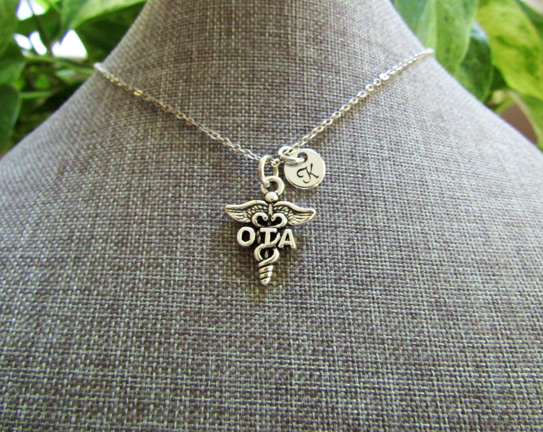 OTA or OT NECKLACE Personalized With an Initial Charm -occupational ...