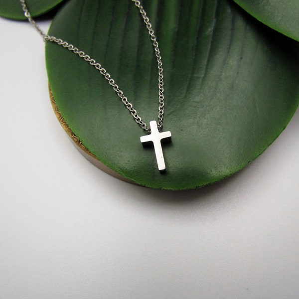 Stainless Cross Steel Necklace - Etsy