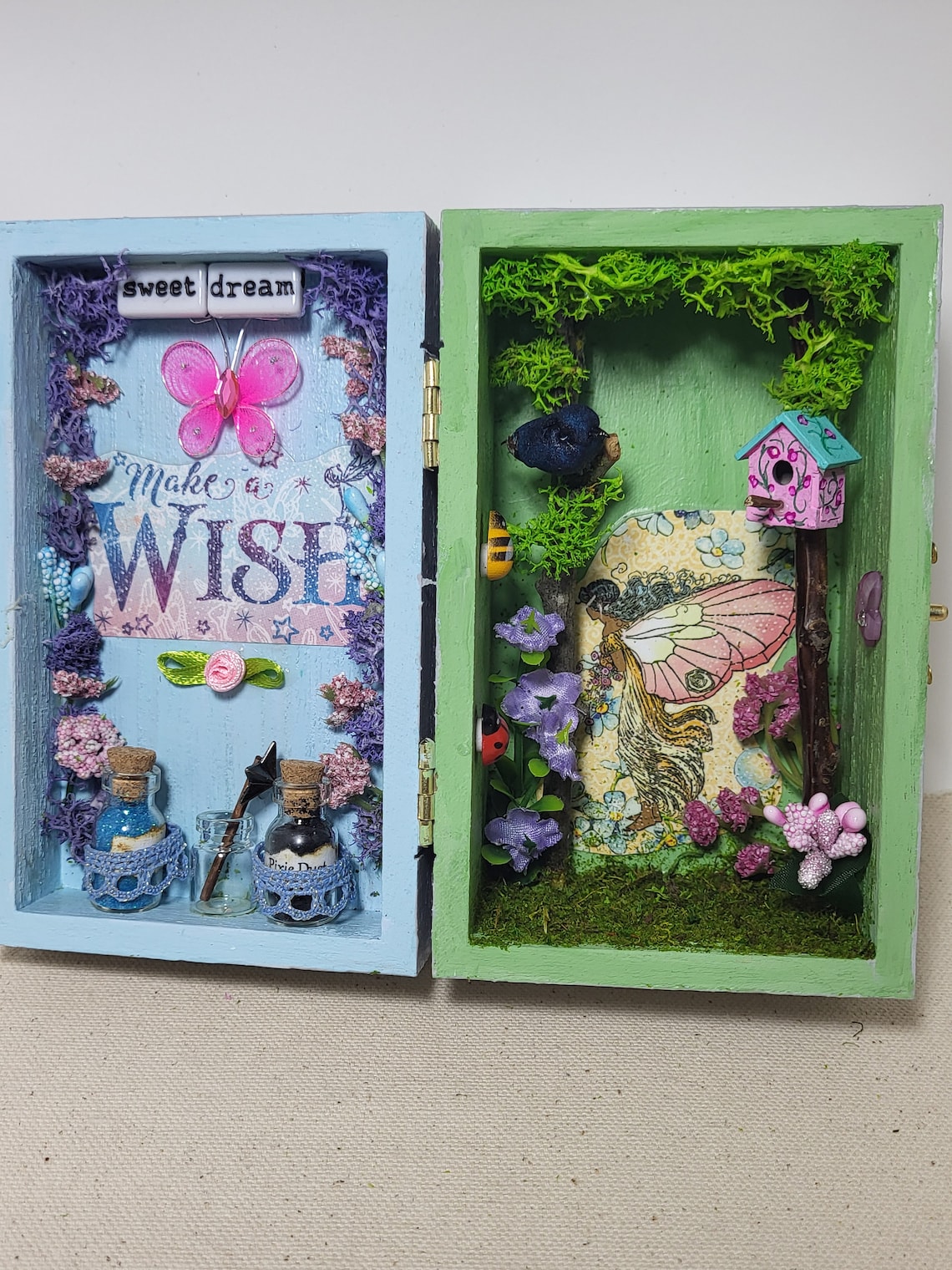 Secret Garden Fairy Box Bookshelf Fairy Garden Indoor Pixie Fairy ...