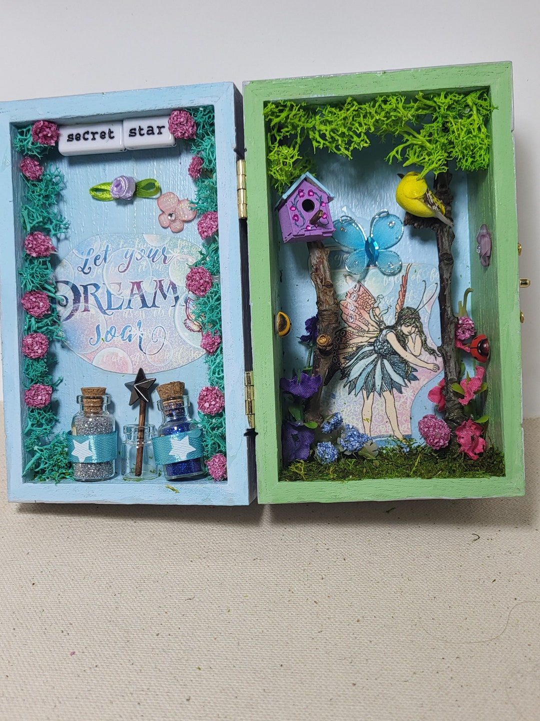 Secret Garden Fairy Box Bookshelf Fairy Garden Indoor Pixie Fairy ...