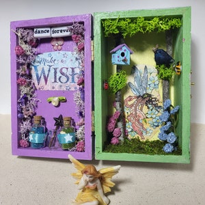 Secret Garden Fairy Box Bookshelf Fairy Garden Magic Diorama Pixie ...