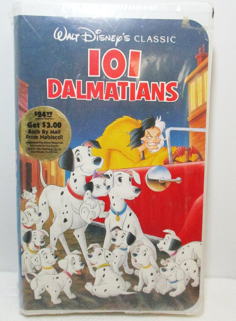 101 Dalmatians 1992 Walt Disney VHS 1263 Black Diamond Sealed Clamshell ...