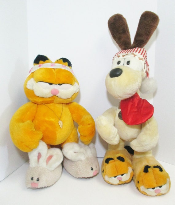 Vintage Paws Bedtime Garfield Odie Jointed Plush Jim Davis - Etsy