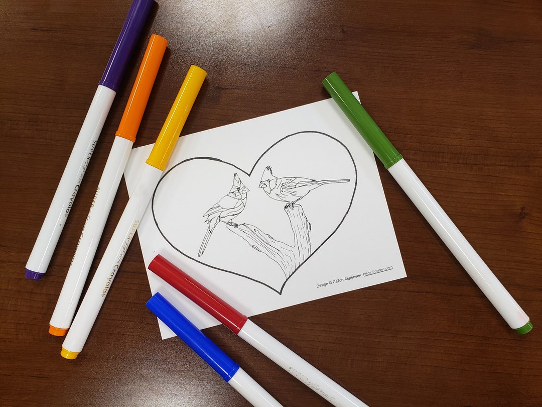 Print Your Own Coloring Cards - Print Your Own Post Cards - Color Your ...