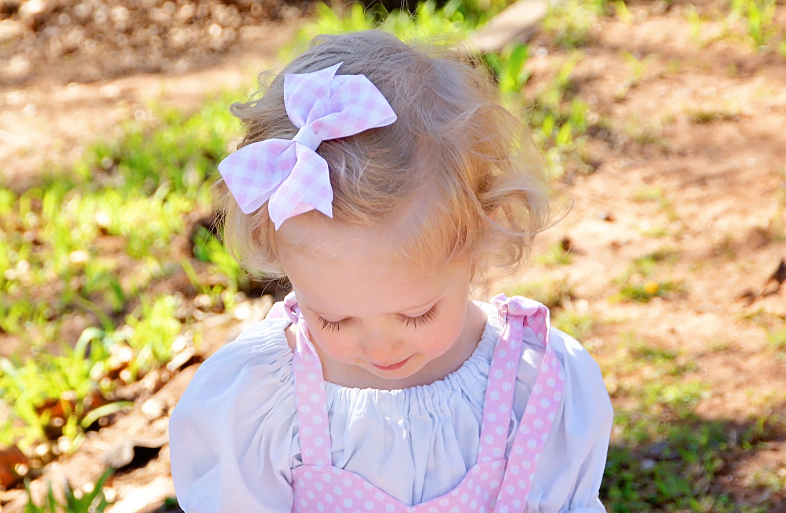 Pink Gingham Bows Pink Hair Bows Girls Pink Bows Pink - Etsy
