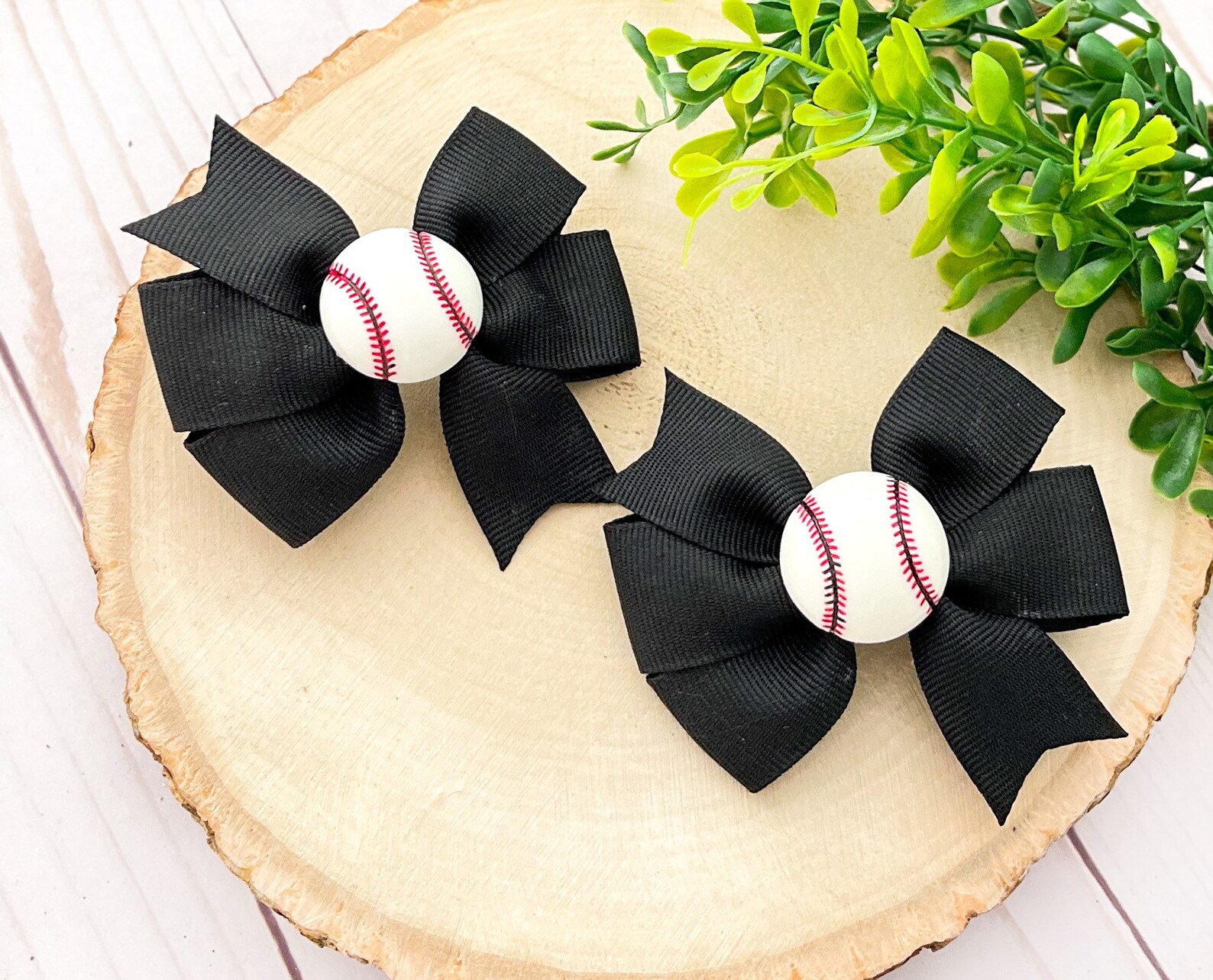 Baseball Hair Bows, YOU PICK COLOR, Baseball Pigtail Bows, Small ...