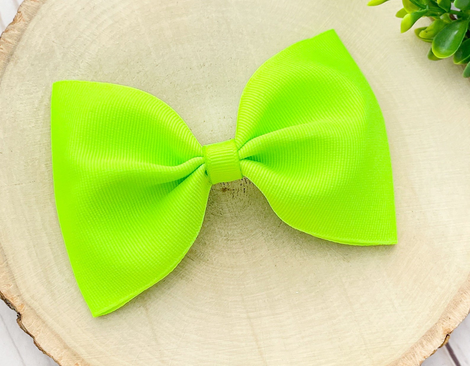 Neon Green Bow Neon Green Hair Bow Neon Green Cheer Bow - Etsy