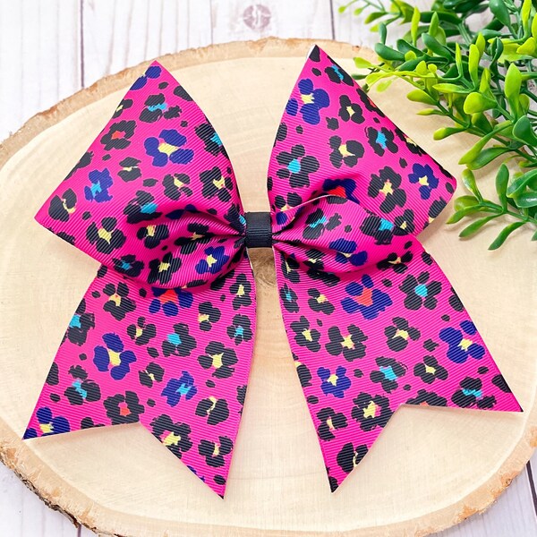 Neon Pink Hair Bow - Etsy