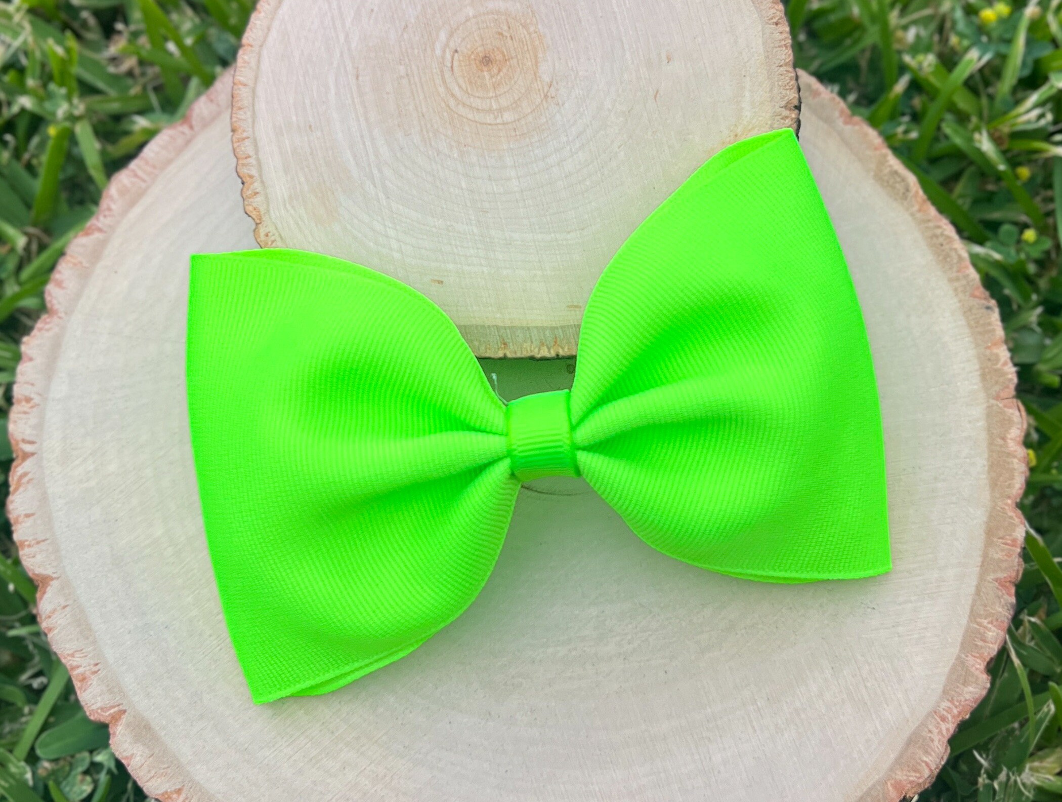 Neon Green Bow, Neon Green Hair Bow, Neon Green Cheer Bow, Large Neon ...