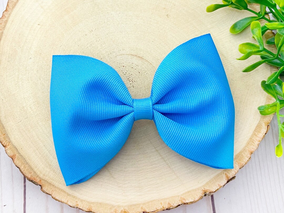 Electric Blue Bow, Neon Blue Bow, Neon Blue Hair Bow, Neon Blue Cheer ...