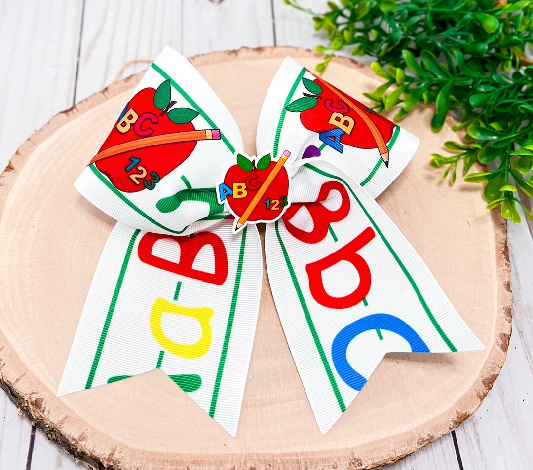 Alphabet Bow, School Hair Bows for Girls, School Bows, Back to School ...
