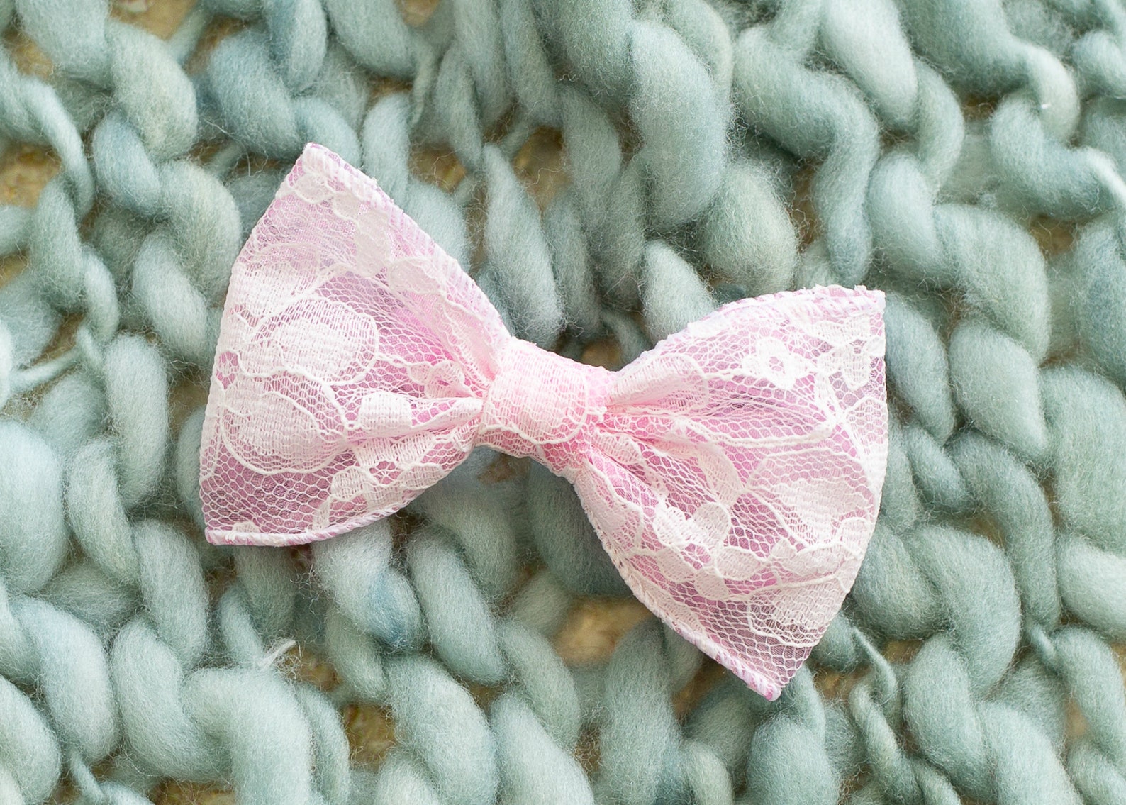 Pink Lace Bow, Pink Lace Hair Bow, Pink Lace Hair Clip, Pink Lace ...