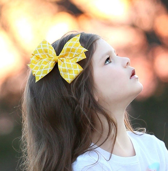 Yellow Hair Bow Yellow Bow Yellow Headband Bow Yellow | Etsy