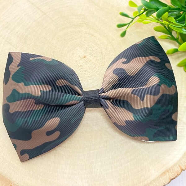 Camouflage Hair Bow - Etsy