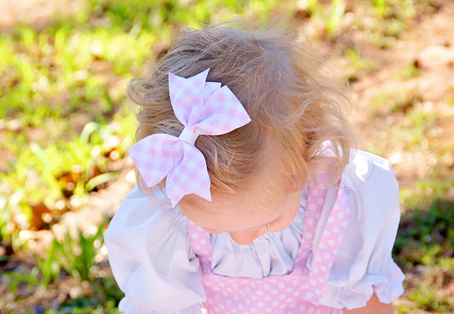Pink Gingham Bows Pink Hair Bows Girls Pink Bows Pink - Etsy
