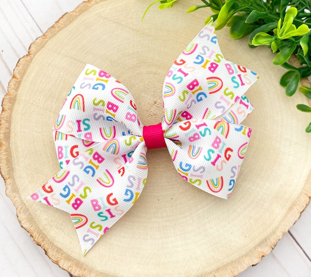 Big Sister Hair Bow, Big Sis Hair Bow, Big Sis Bow, Big Sister Bow, Big ...