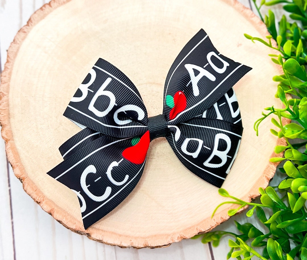 ABC Bows, Alphabet Bow, School Hair Bows for Girls, School Bows, Back ...
