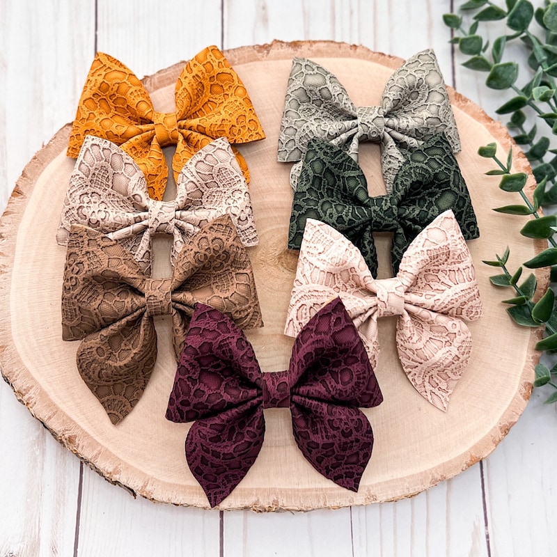 Faux Leather Bow Template - Etsy