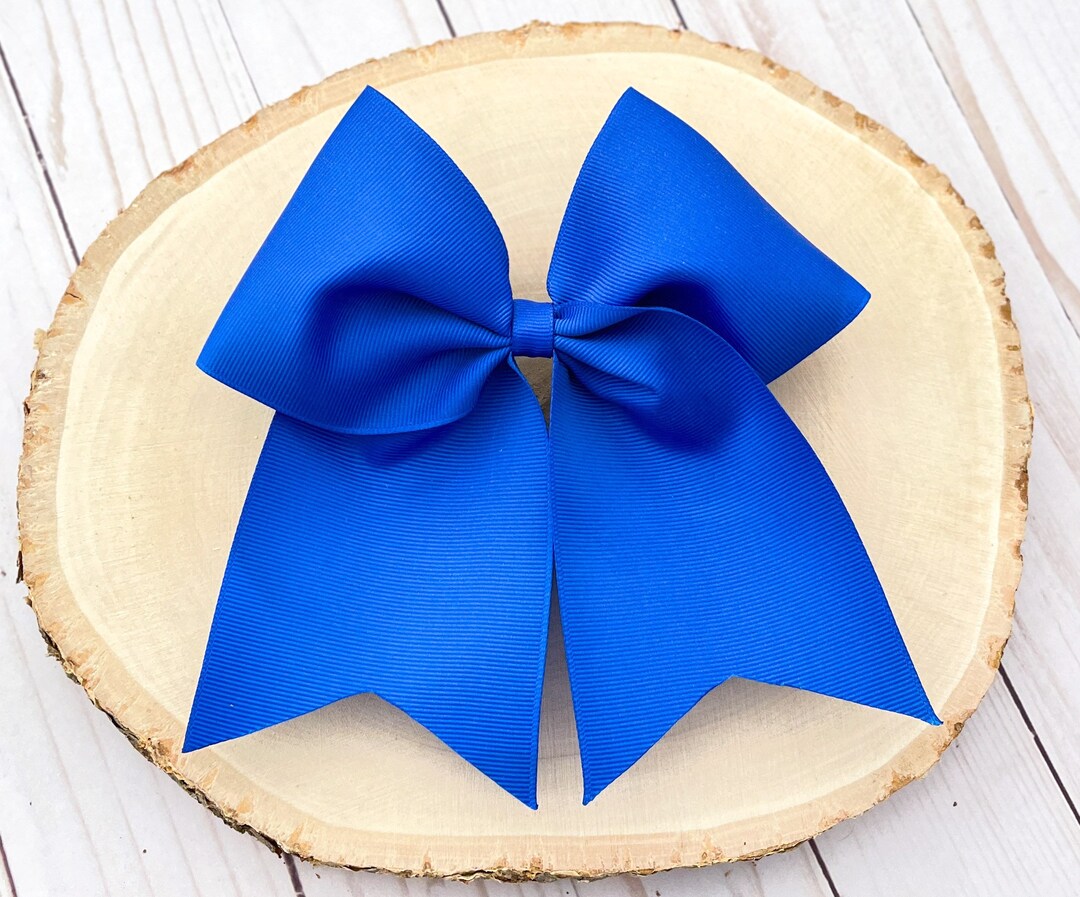 Solid Blue Cheer Bows, Royal Blue Cheer Bows, Large Cheer Bows, Big ...