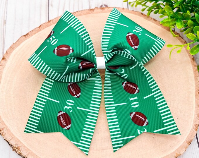Football Hair Bow, Football Hair Streamers, Football Hair Clip ...