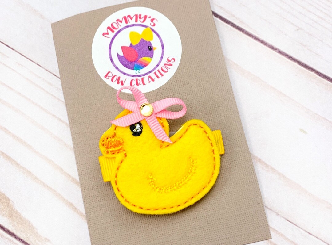 Yellow Duck Hair Clips, Rubber Ducky Hair Clips, Rubber Duckie Hair ...