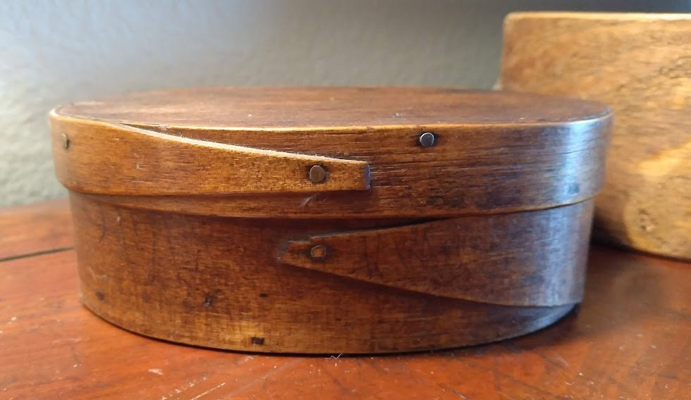 Antique Shaker Small 0val Wooden Covered Box 1800s New England Shaker ...