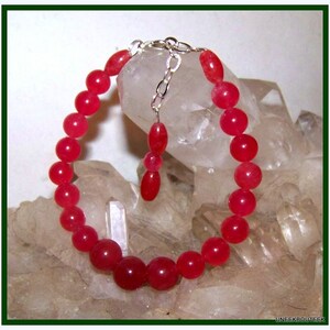 Red Ruby & Red Quartz Bead Extendable Bracelet - OOAK Root Chakra ...